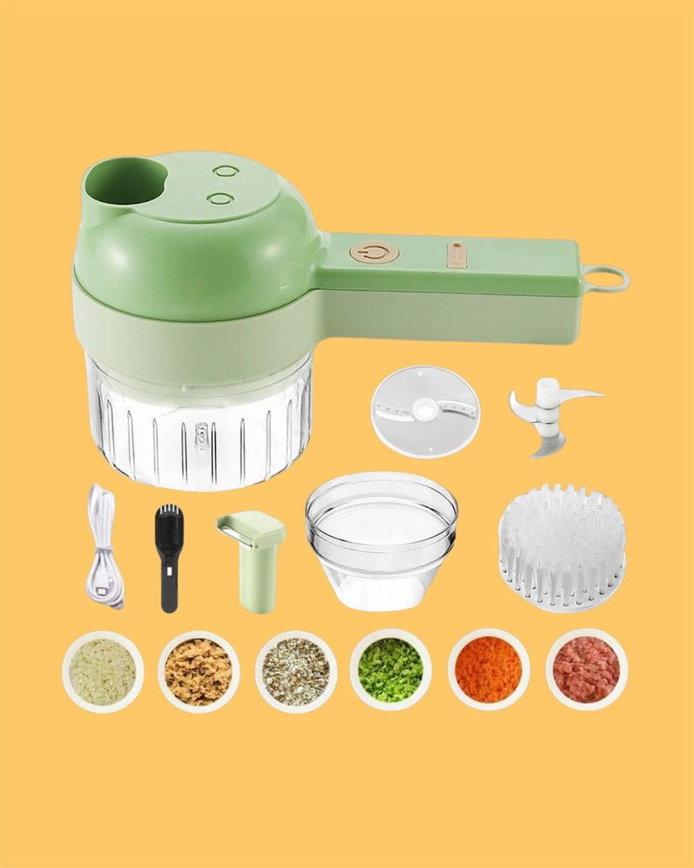 4-in-1 Electric Vegetable Cutter | Wireless Kitchen Chopper – TrendyGadget